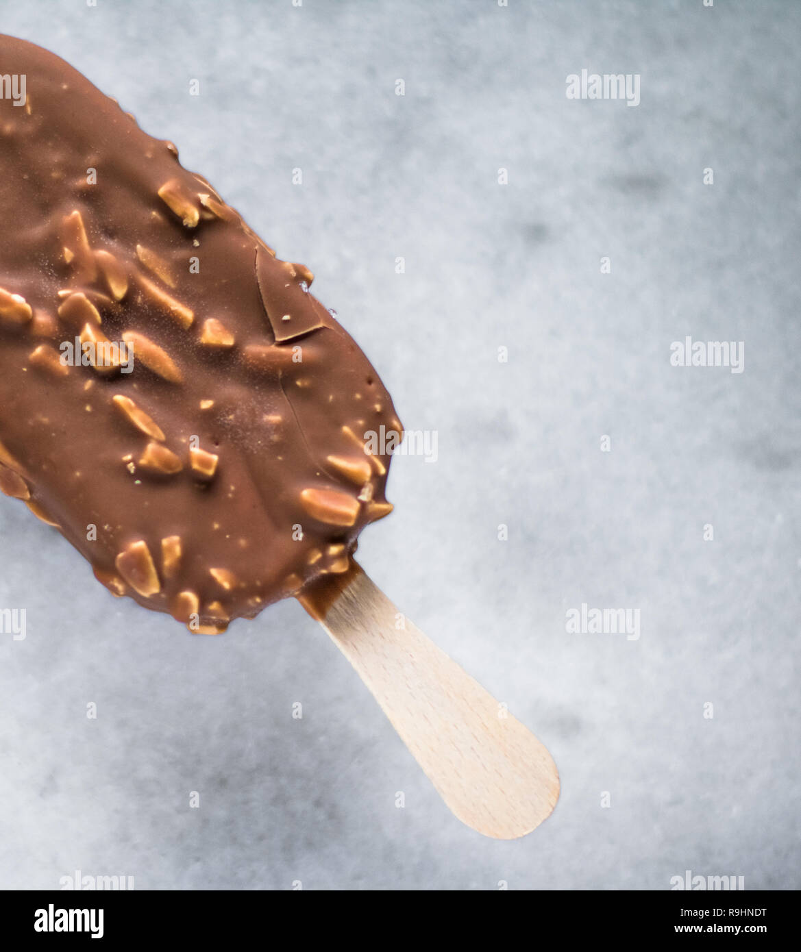 chocolate almond ice cream - pastry and sweet food styled concept ...