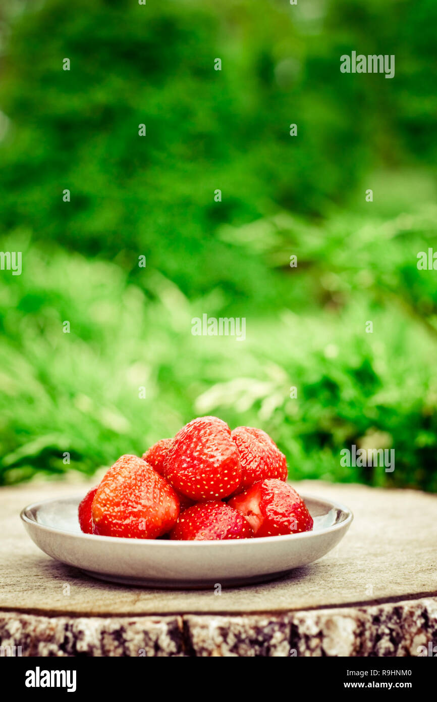 strawberries from the garden - fresh fruits and healthy eating styled ...