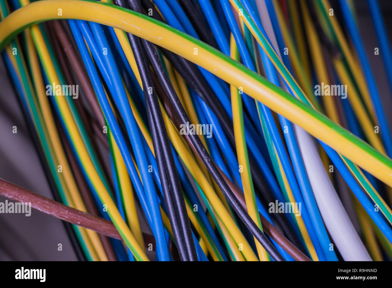 colorful electric cables close up Stock Photo - Alamy
