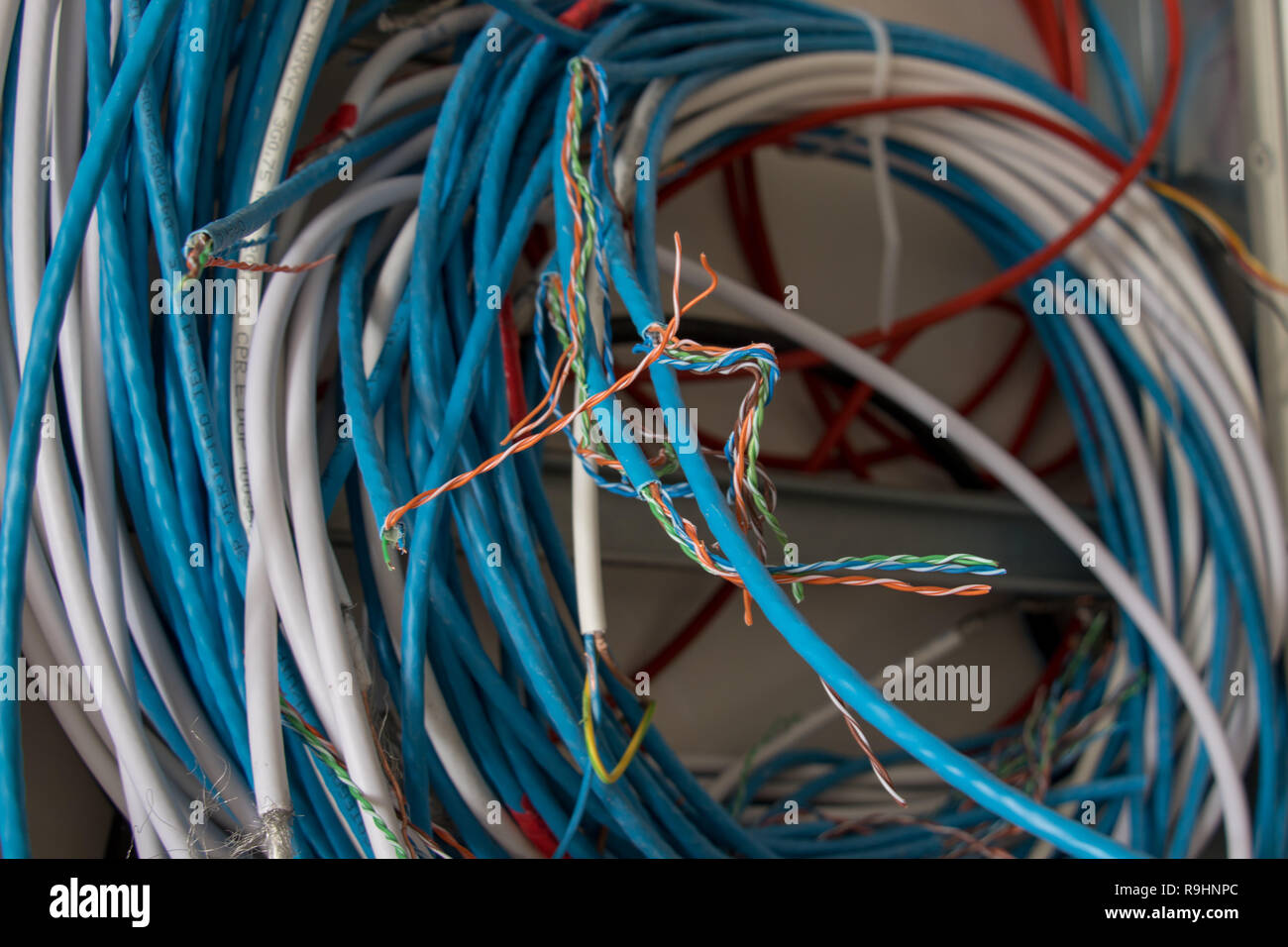 electric cables close up Stock Photo - Alamy