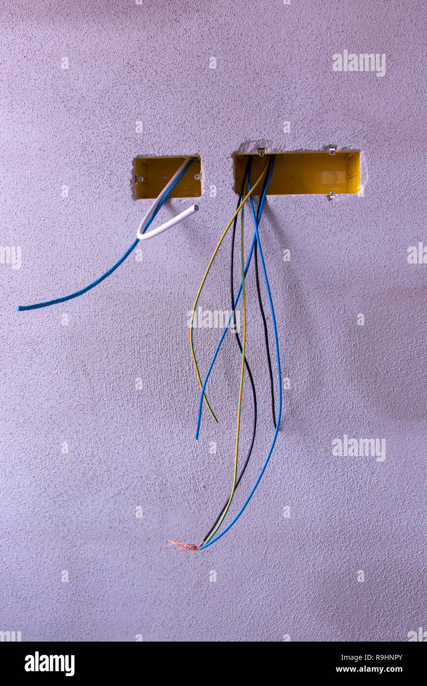 a bunch of different electric cables Stock Photo - Alamy