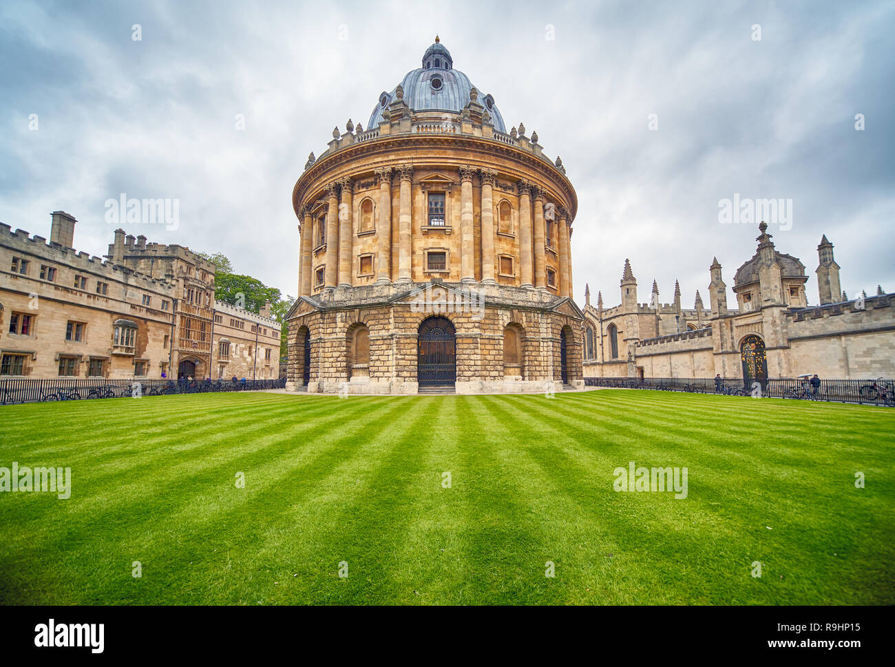 The view of Radcliffe Camera in the center of Radcliffe Square. It was ...