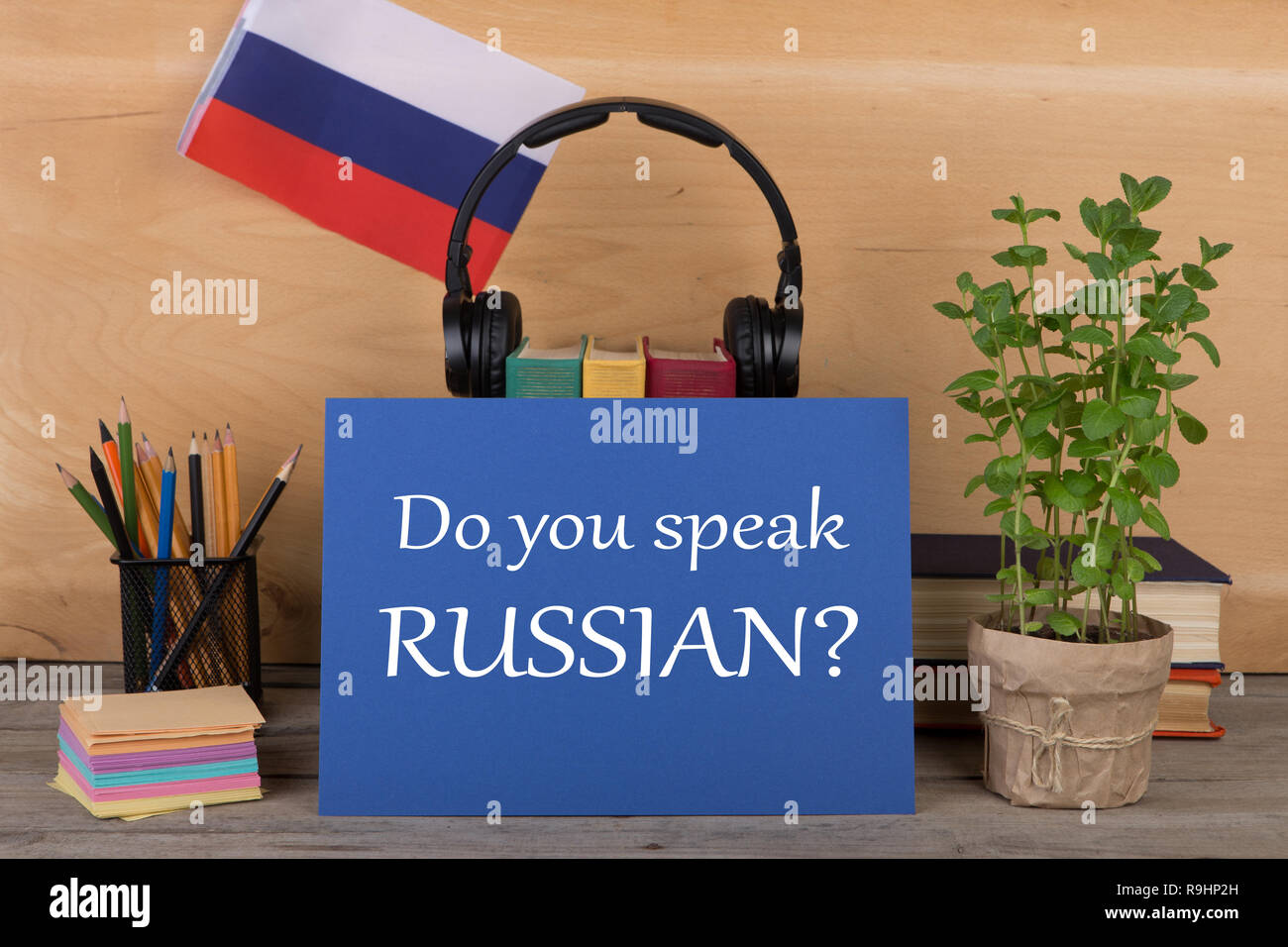 Concept of learning the russian language - paper with text "Do you ...