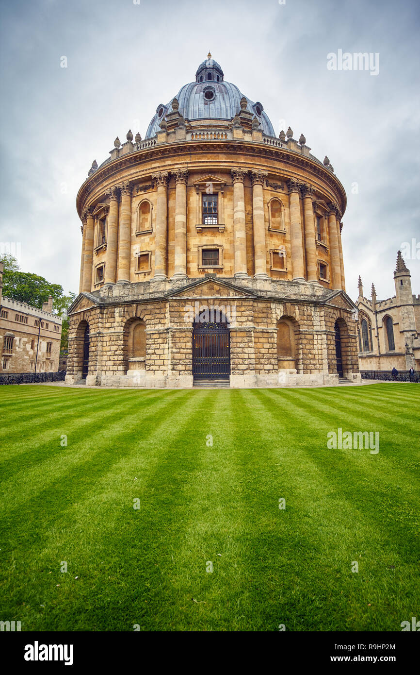 The view of Radcliffe Camera in the center of Radcliffe Square. It was ...