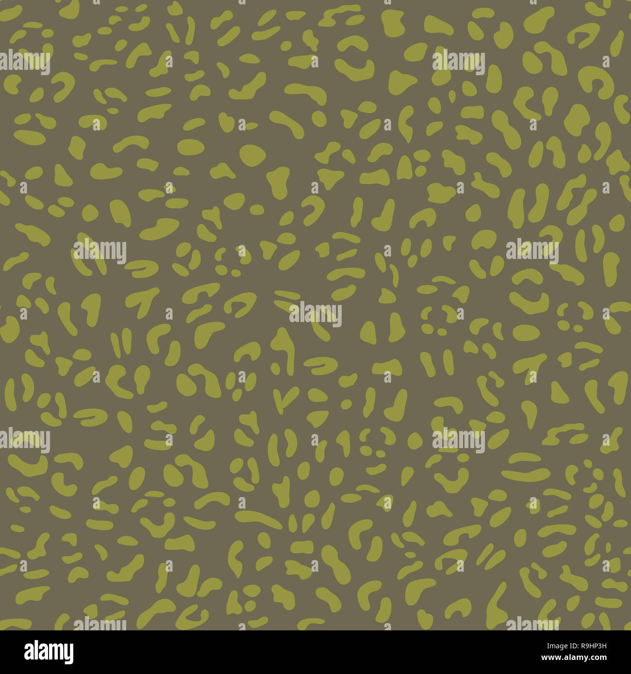 Cat seamless pattern. Vector illustration. Green. Animal skin Stock ...