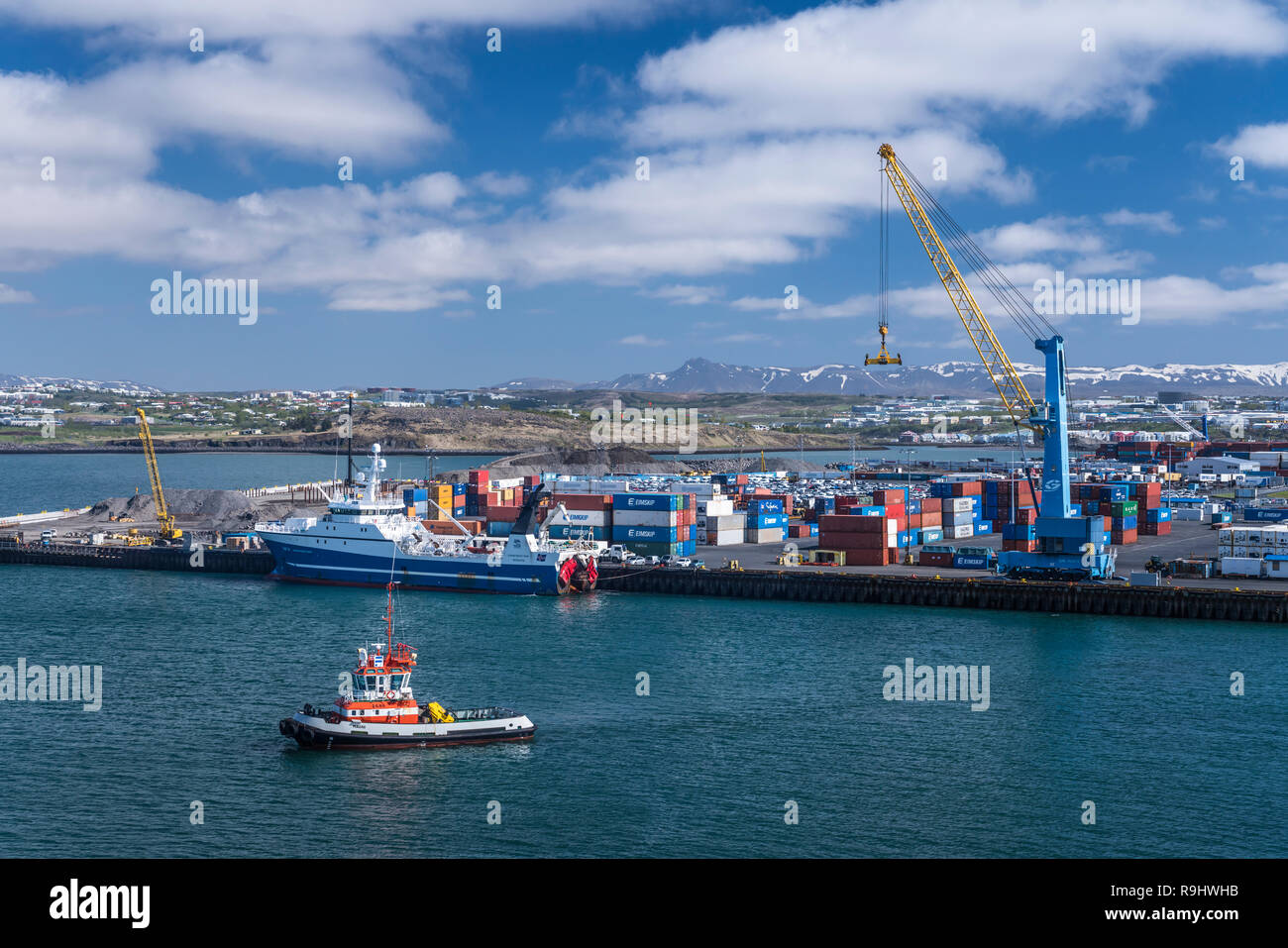 The commercial port of Reykjavik, Iceland, Europe Stock Photo - Alamy