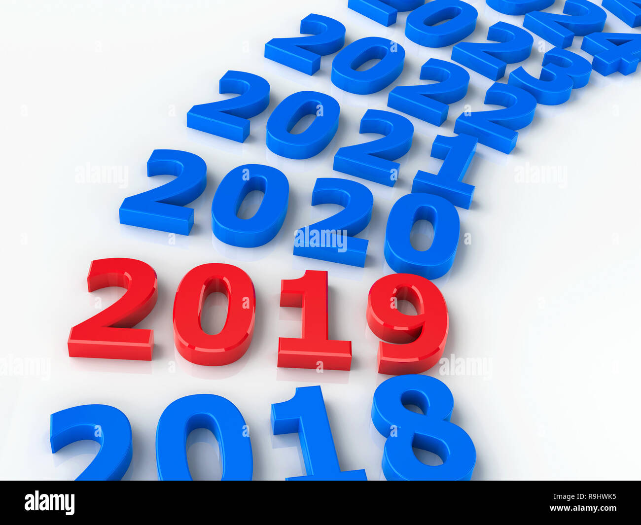 2019 future in the circle represents the new year 2019, three ...