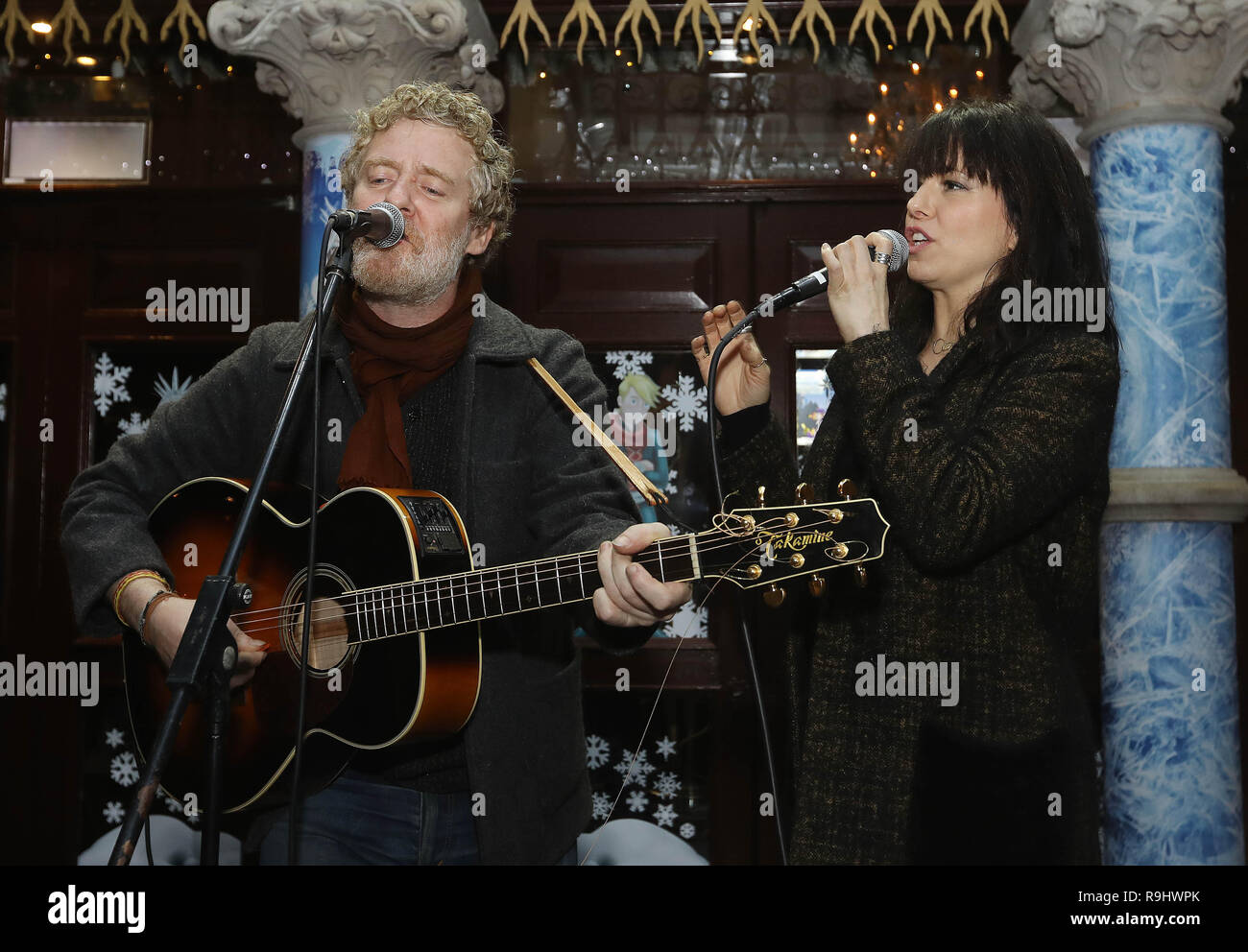 Glen Hansard and Imelda May take part in the annual Christmas Eve busk ...