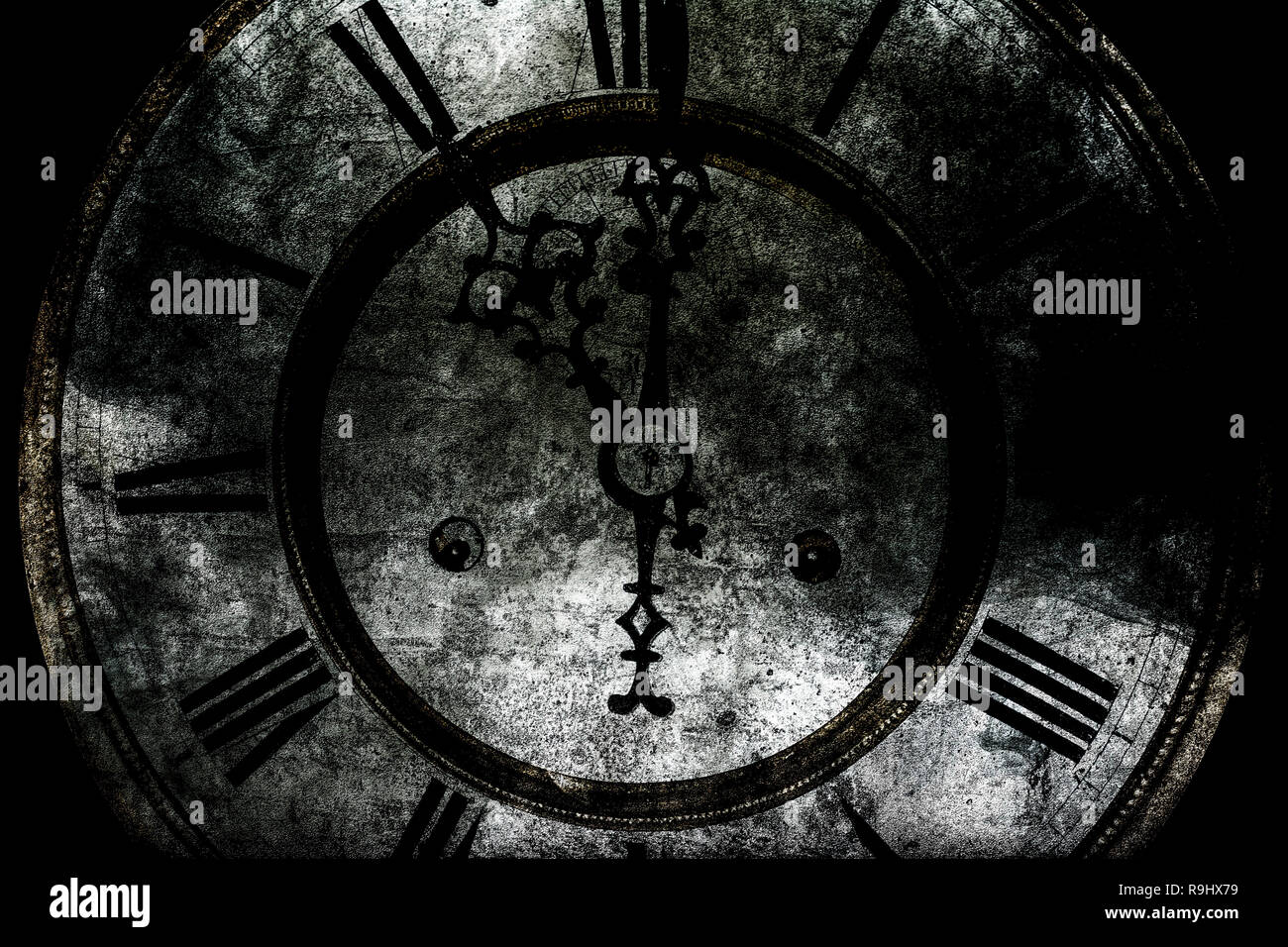 vanishing clock with roman numerals. concept is transient Stock Photo ...