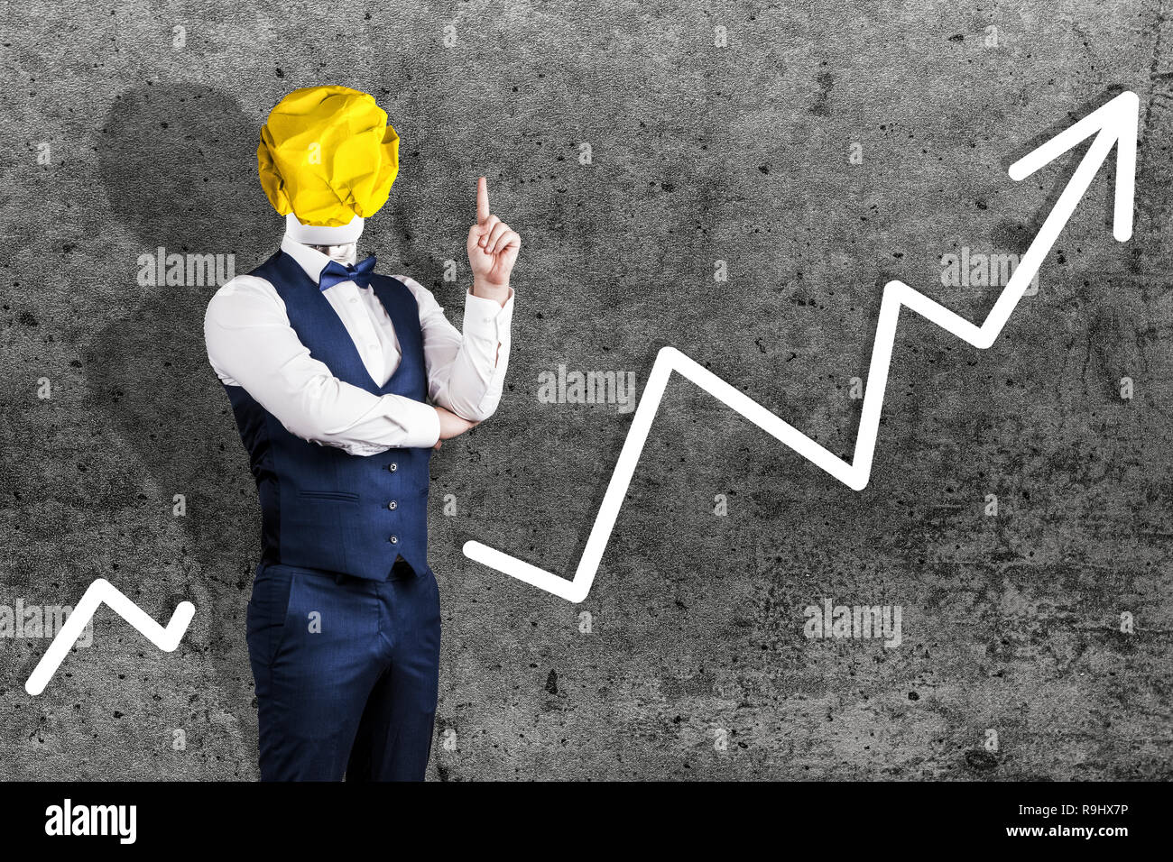 concept business ideas with rising diagram Stock Photo - Alamy