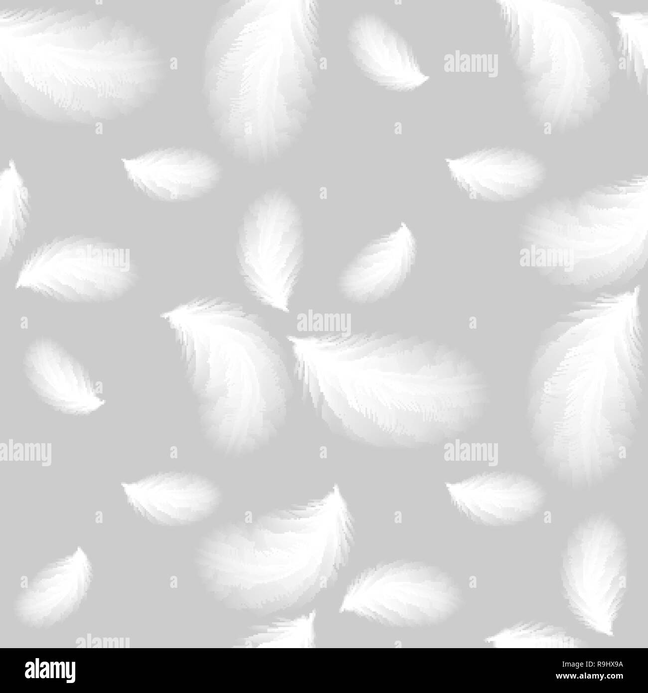 seamless feather pattern. Seamless background with feathers of bird. 10 ...