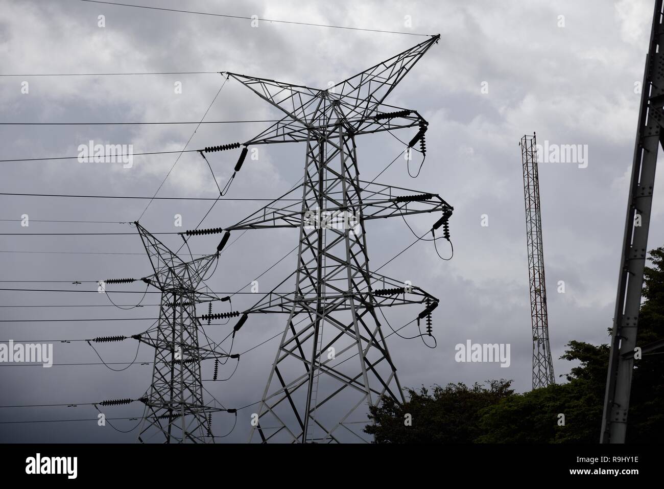 High Tension Insulators Stock Photos & High Tension Insulators Stock ...