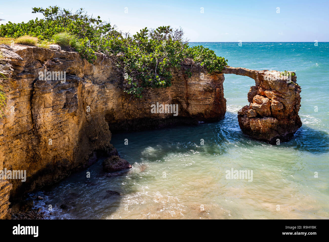 Puente de Piedra Cabo Rojo Puerto Rico secret attraction Stock Photo ...