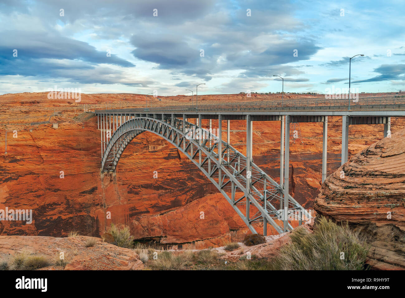 The Glen Canyon Dam Steel Bridge. Page. Arizona. USA Stock Photo - Alamy
