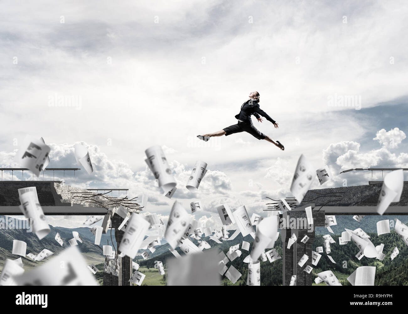 Problems and difficulties overcoming concept Stock Photo - Alamy