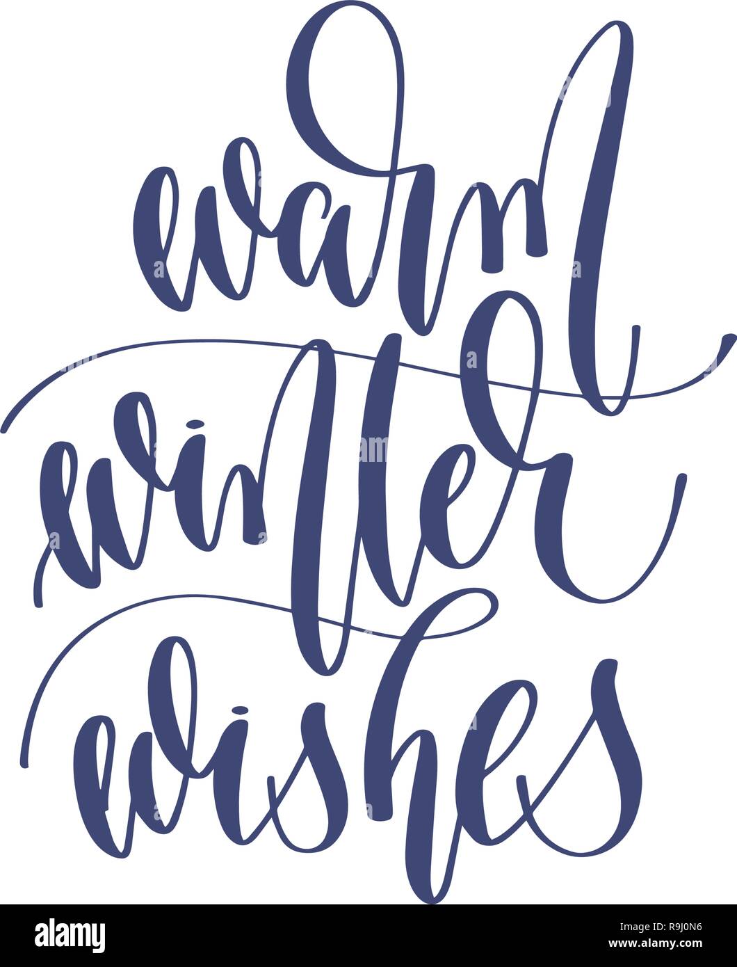 warm winter wishes - hand lettering inscription text Stock Vector Image ...