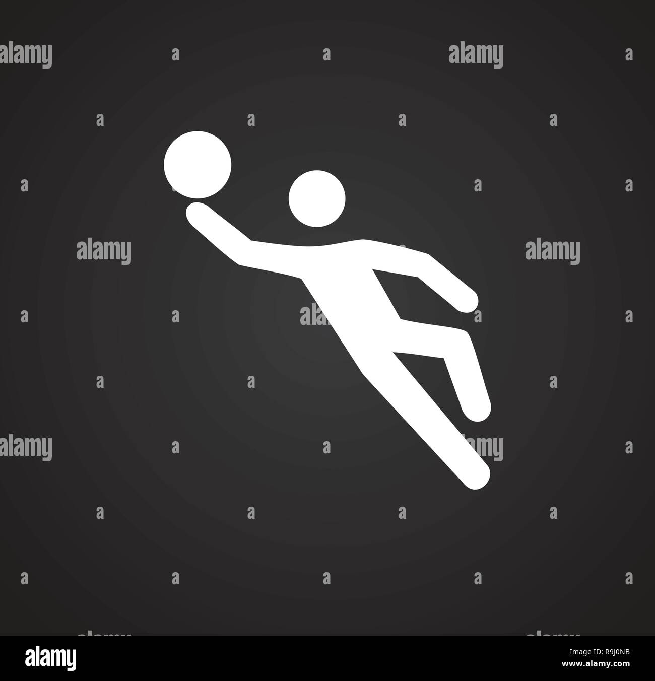 Soccer player icon on white background for graphic and web design ...