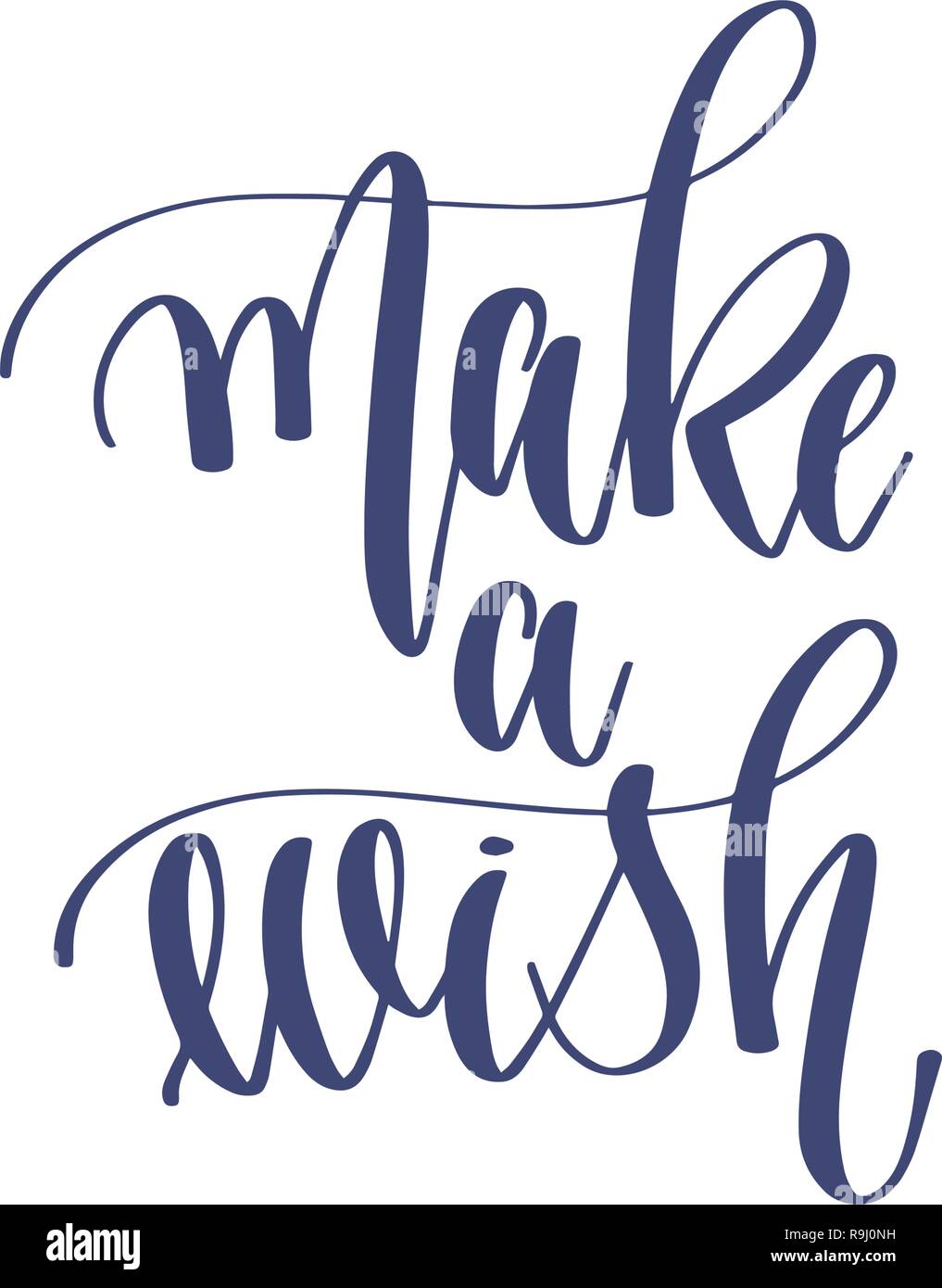 make a wish - hand lettering inscription text to winter holiday Stock Vector Image & Art - Alamy