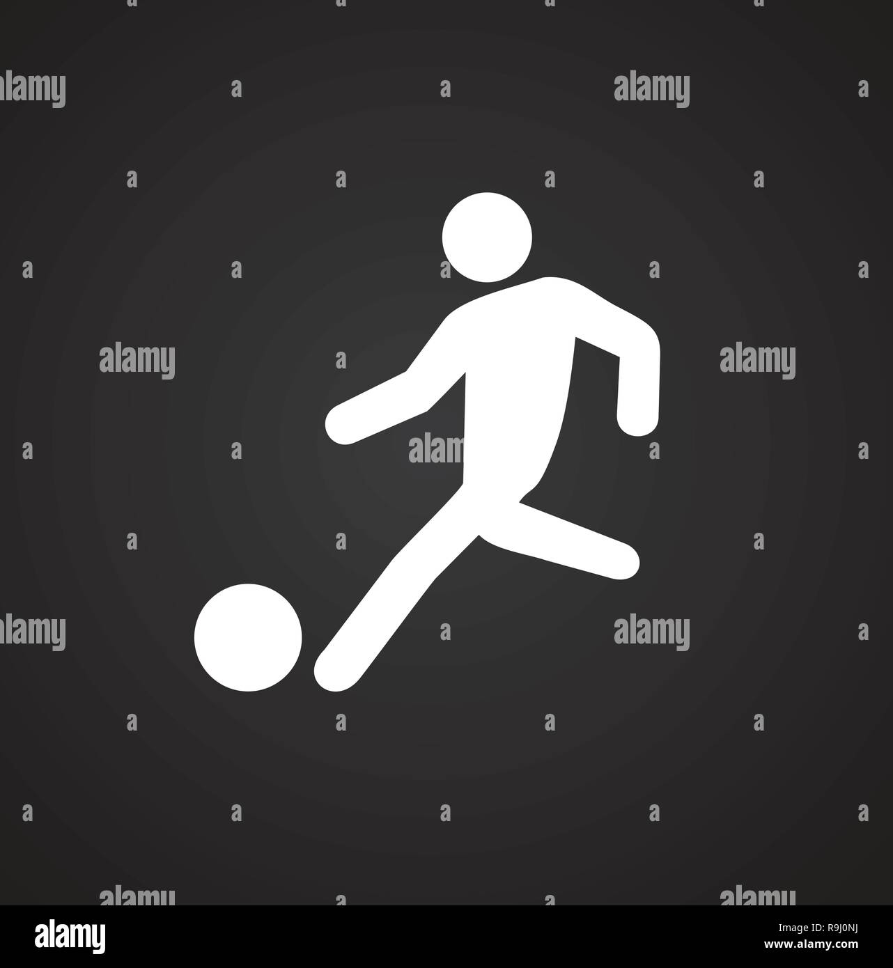 Soccer player icon on white background for graphic and web design ...