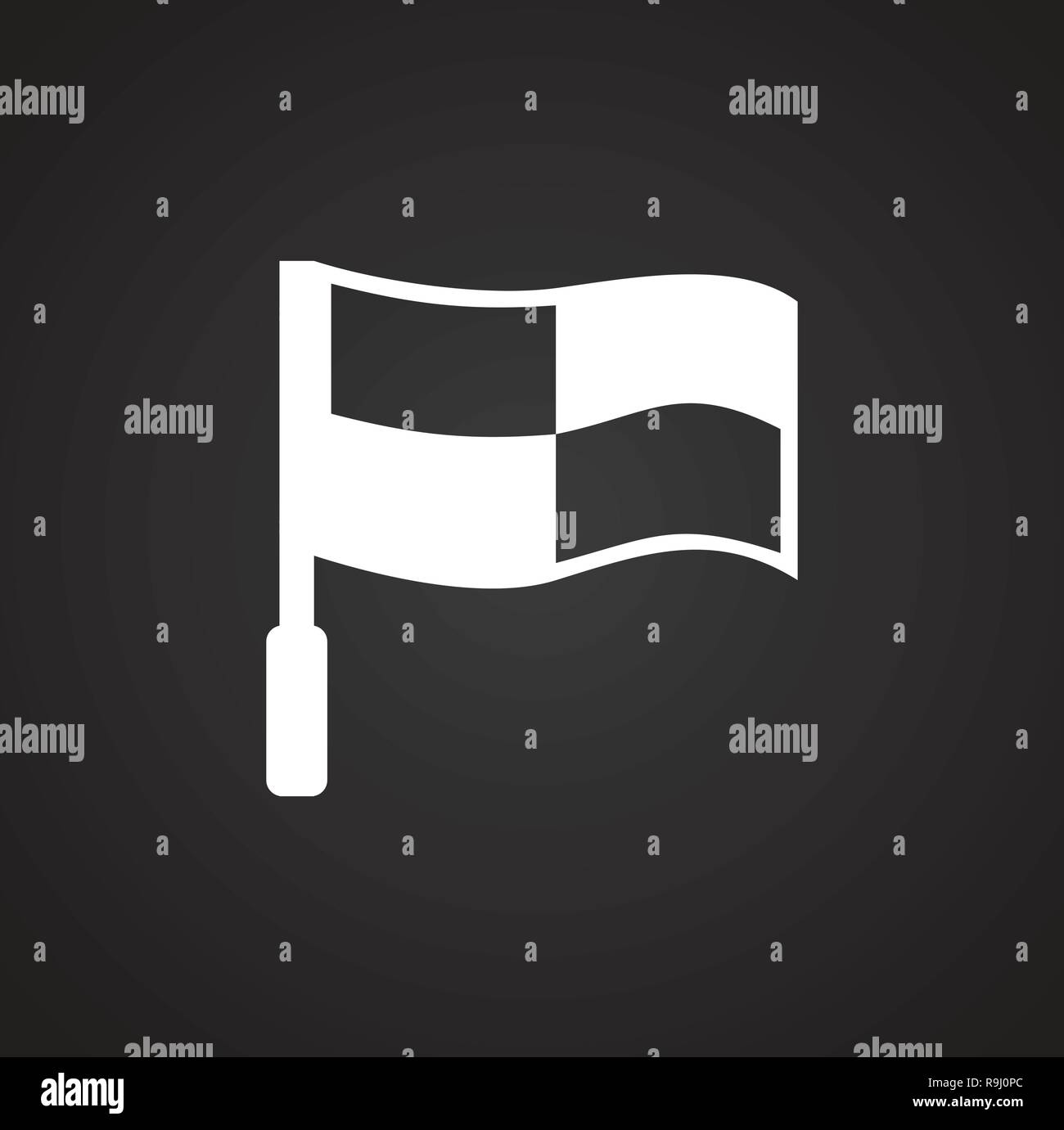 Soccer Flag icon on white background for graphic and web design, Modern ...