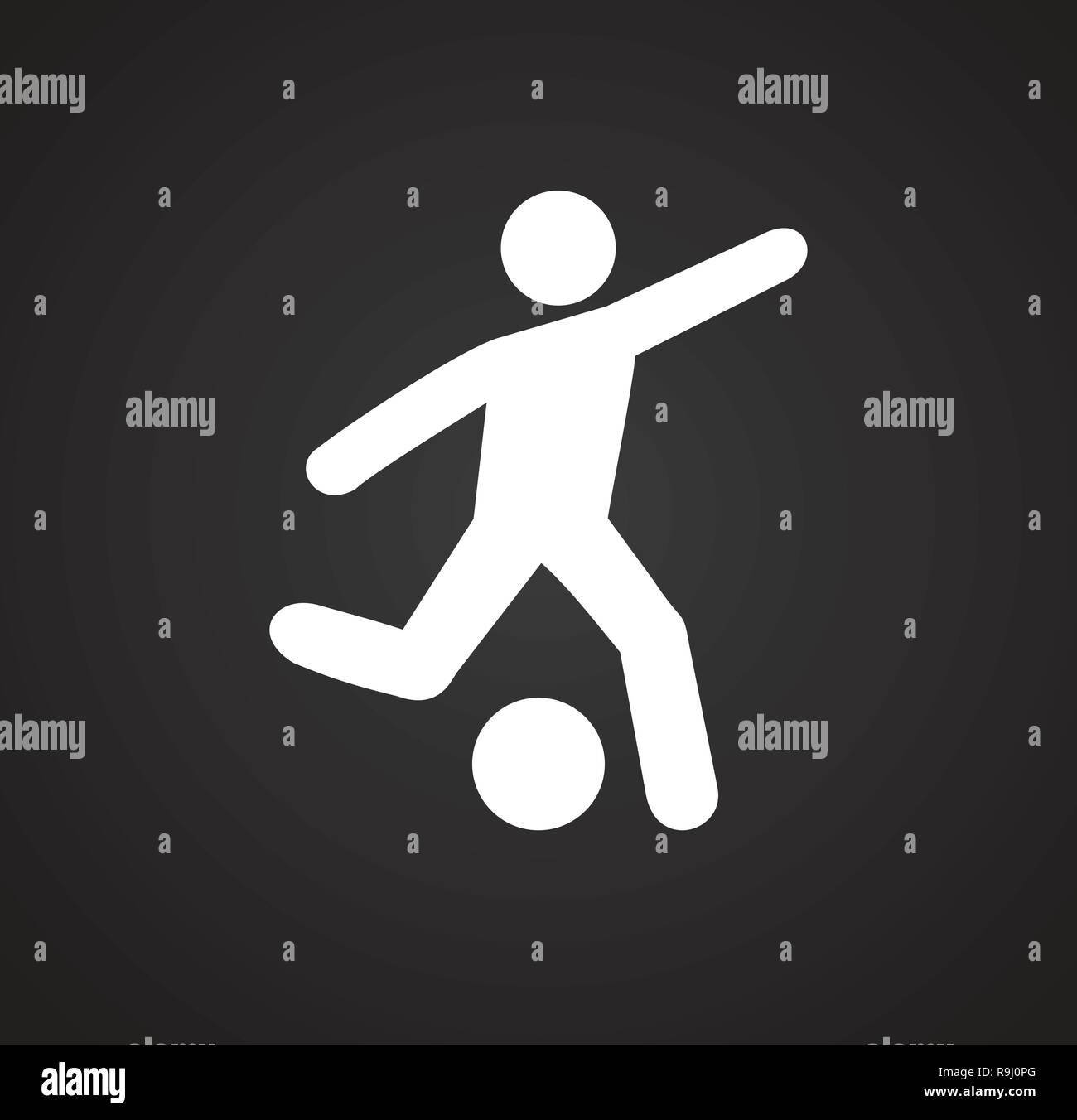 Soccer player icon on white background for graphic and web design ...