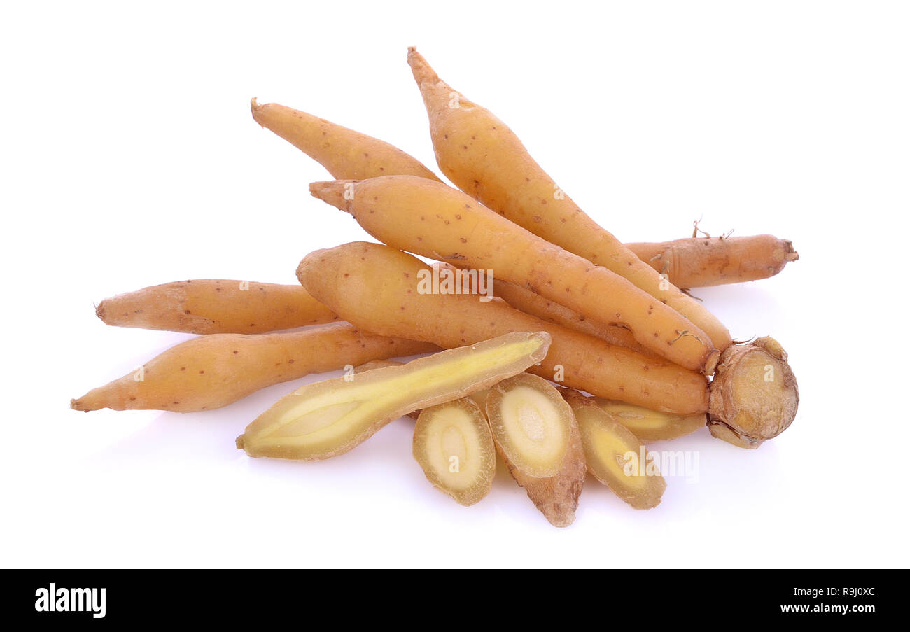 Fingerroot, Kaempfer, Boesenbergia on white background Stock Photo - Alamy