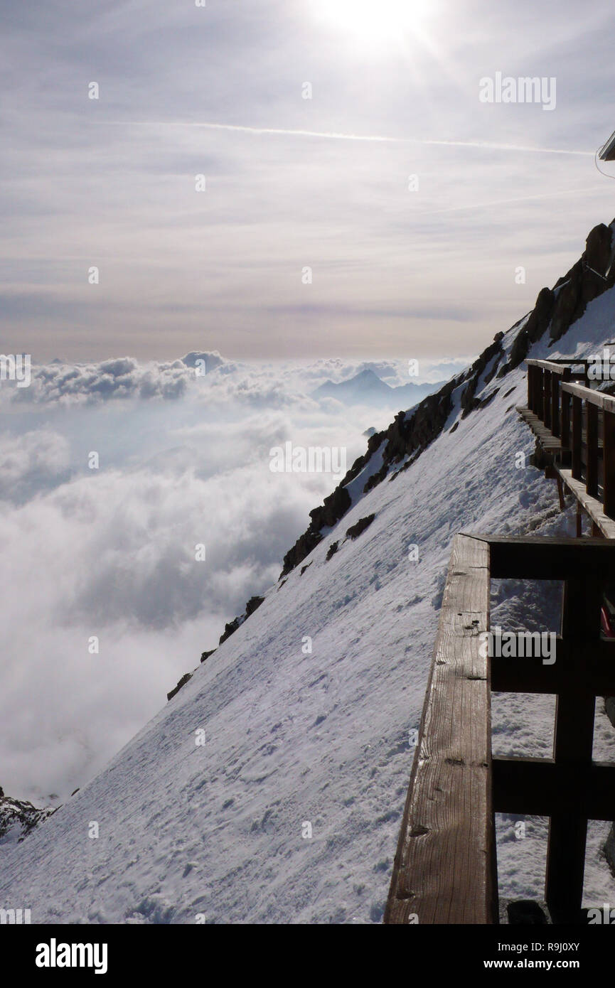 Switzerland snow balcony hi-res stock photography and images - Alamy