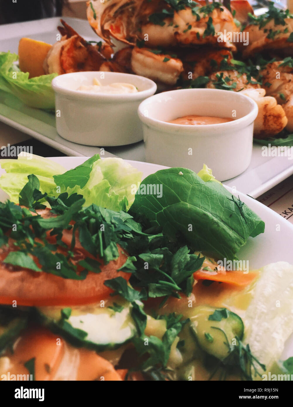 european and mediterranean cuisine styled concept - traditional food of ...