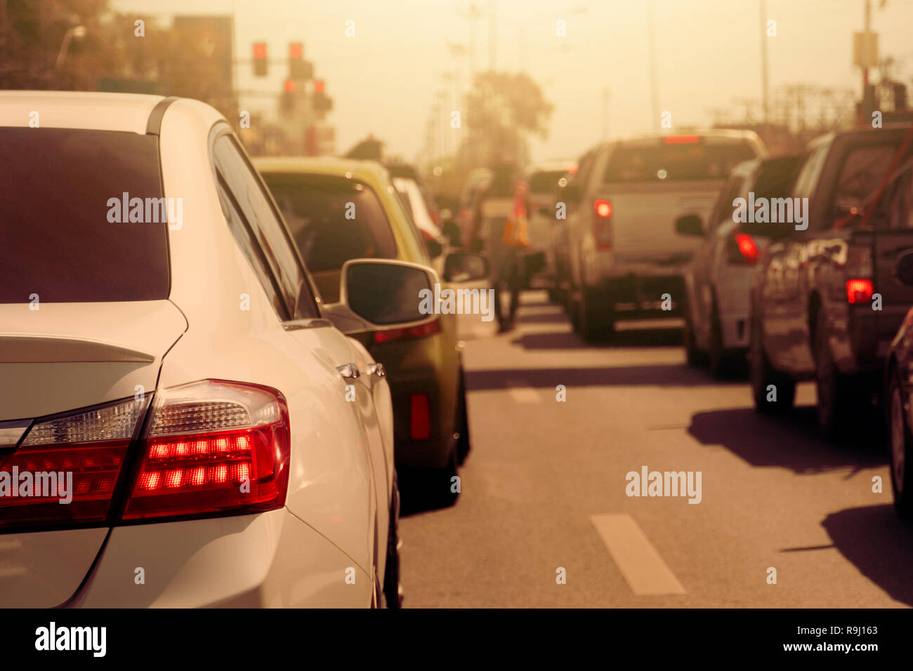 Inside car traffic jam on hi-res stock photography and images - Alamy