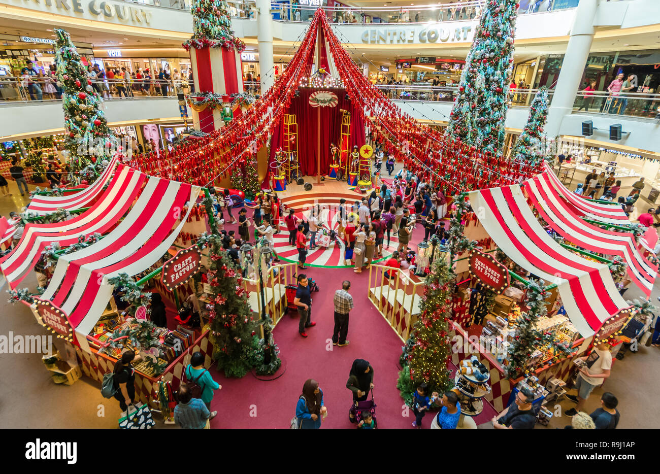 Kuala Lumpur,Malaysia - December 25,2018 : Circus Christmas decoration ...