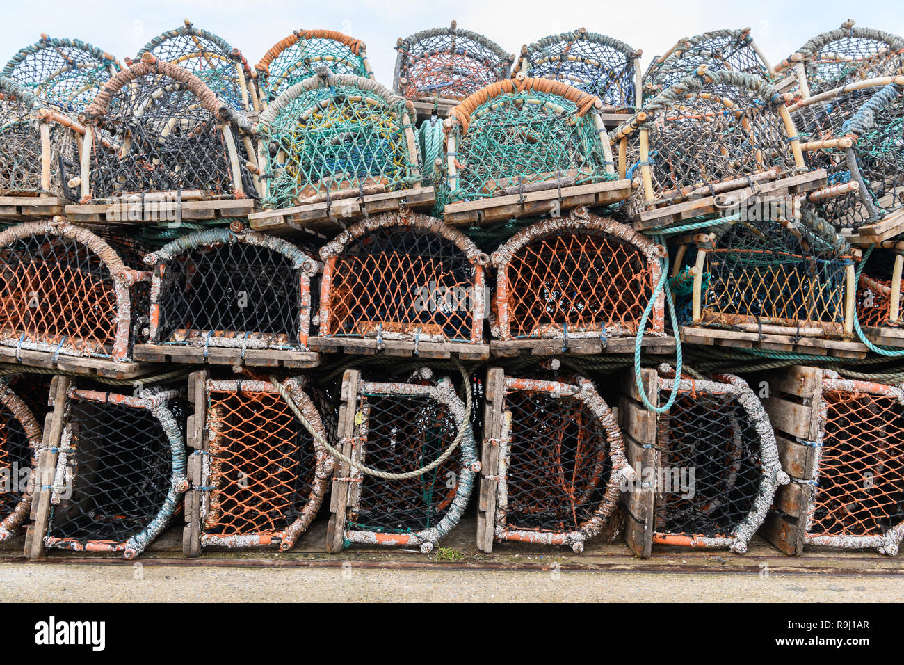 Fishing lobster pots Stock Photo - Alamy