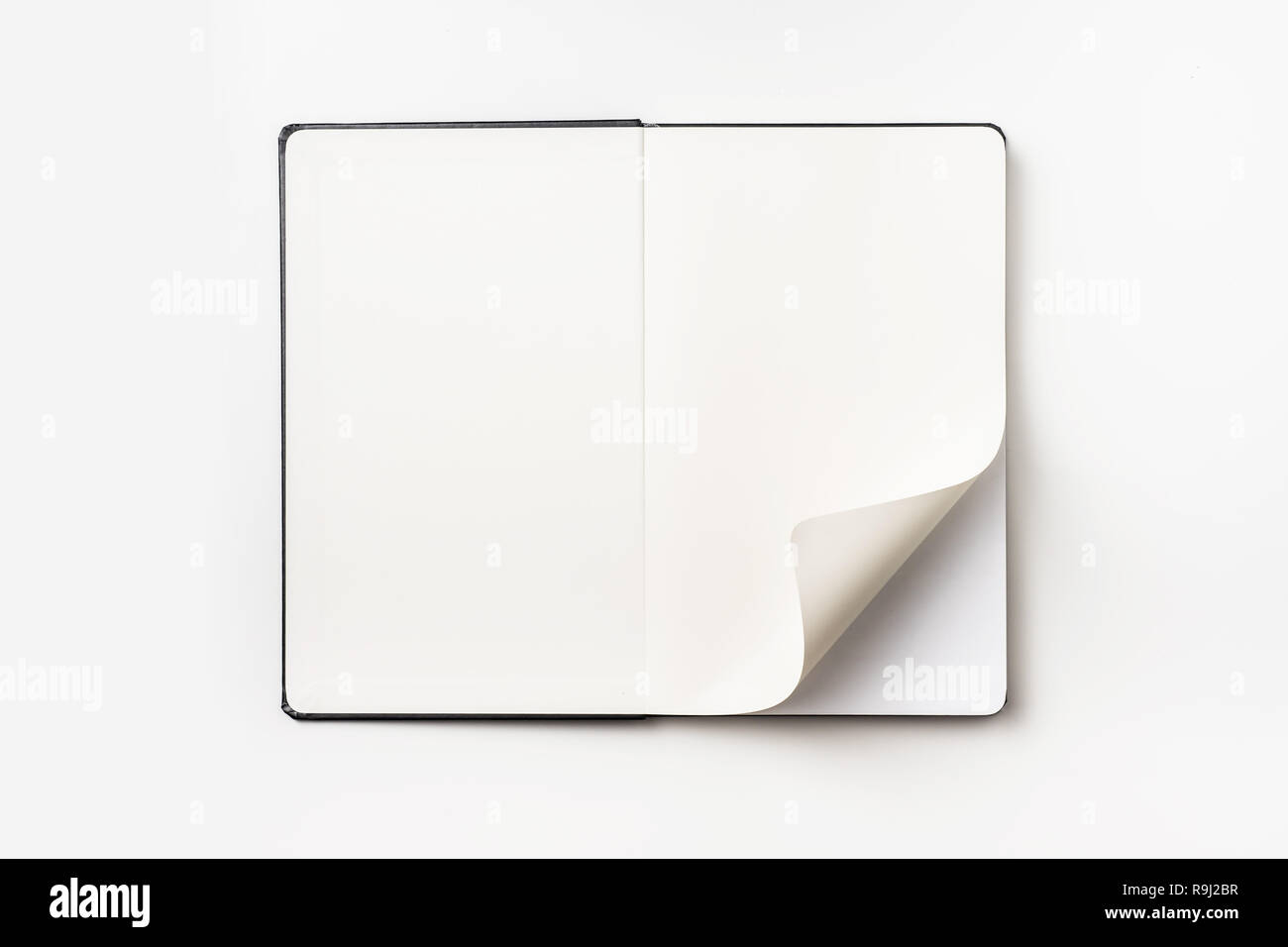 Business concept - Top view collection of black hardcover notebook ...