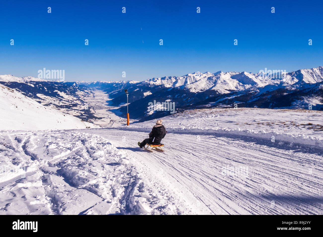 Austria in the Alps - Rodelbahn am Wildkogel Stock Photo - Alamy