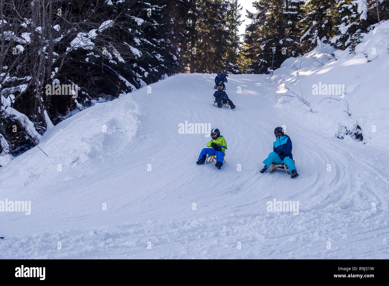 Rodeln rodelbahn winter hi-res stock photography and images - Alamy