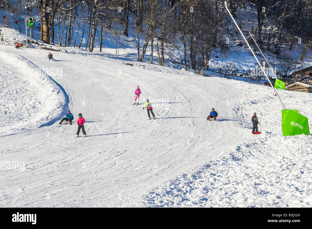 Austria in the Alps - Rodelbahn am Wildkogel Stock Photo - Alamy