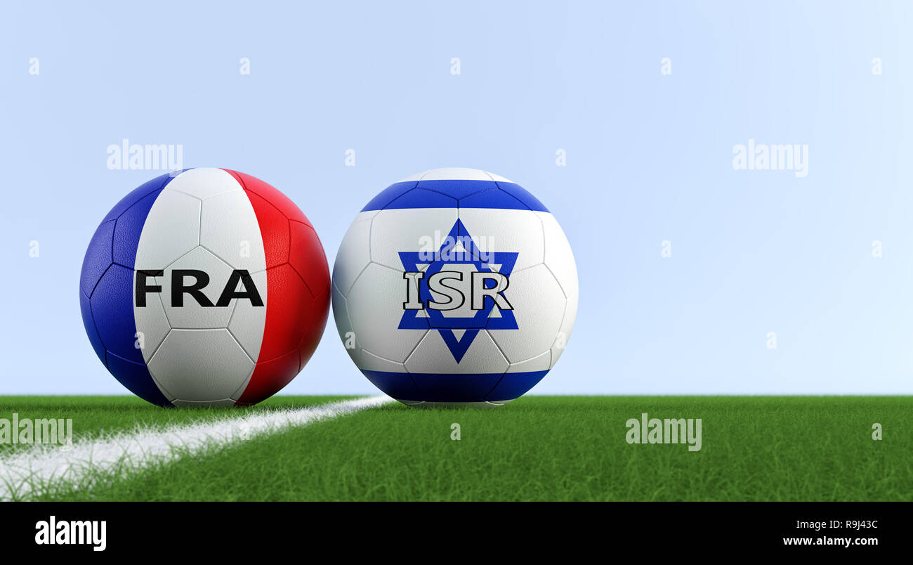 Israel vs. France Soccer Match - Soccer balls in Israel and France ...