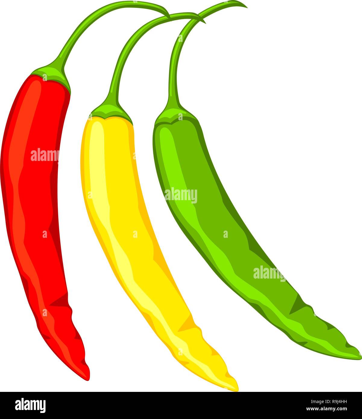 Colorful cartoon hot chilli pepper Stock Vector Image & Art - Alamy
