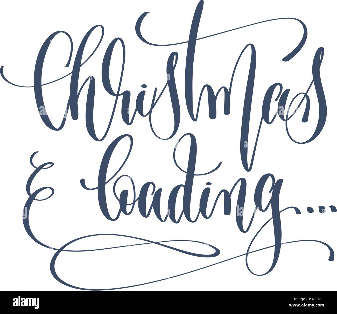 Inscription handwriting merry christmas Cut Out Stock Images & Pictures ...