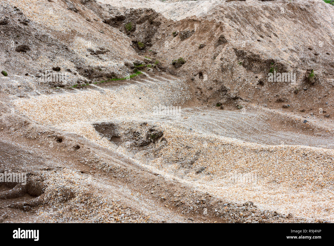 Shell sand mounds Stock Photo - Alamy