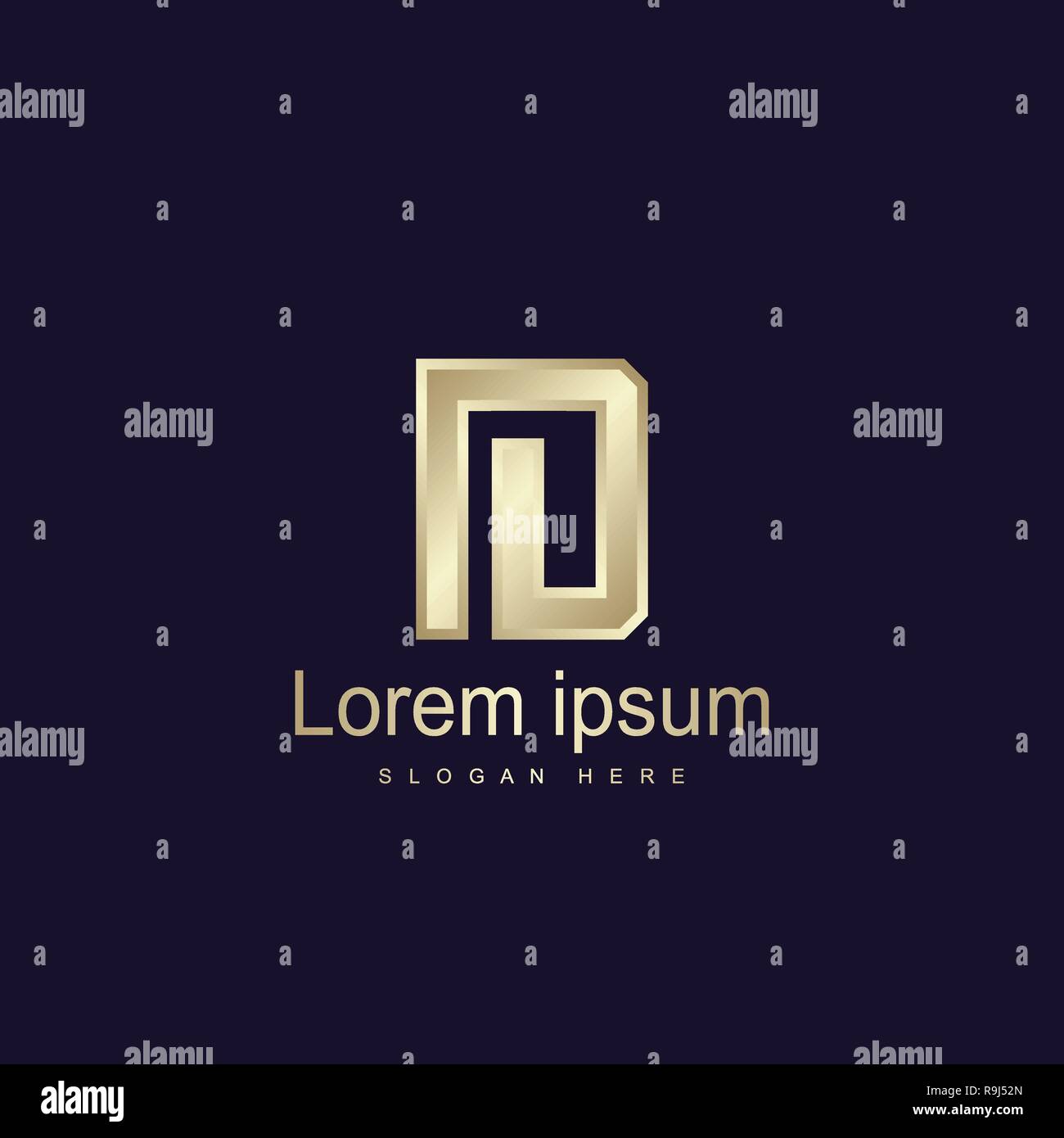 Initial Letter ID Logo Template Vector Design Stock Vector Image & Art ...