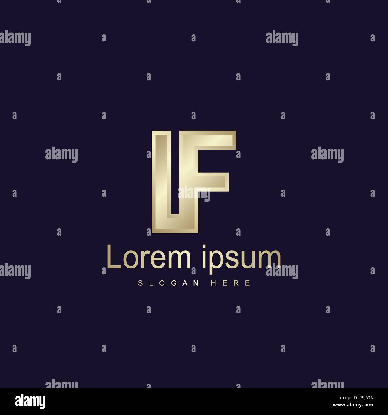 Initial Letter IF Logo Template Vector Design Stock Vector Image & Art ...