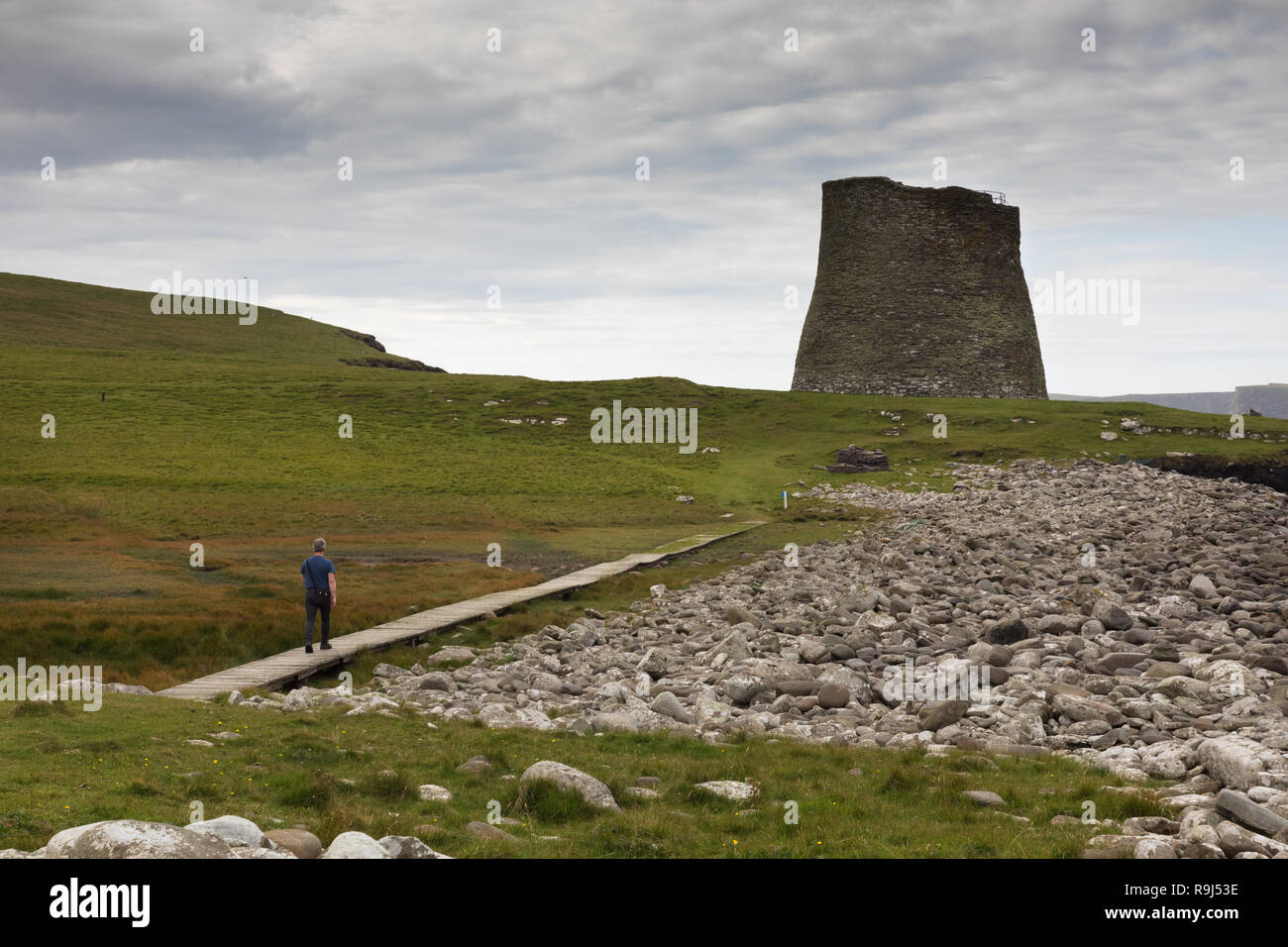 Mousa Broch, Shetland, UK Stock Photo - Alamy