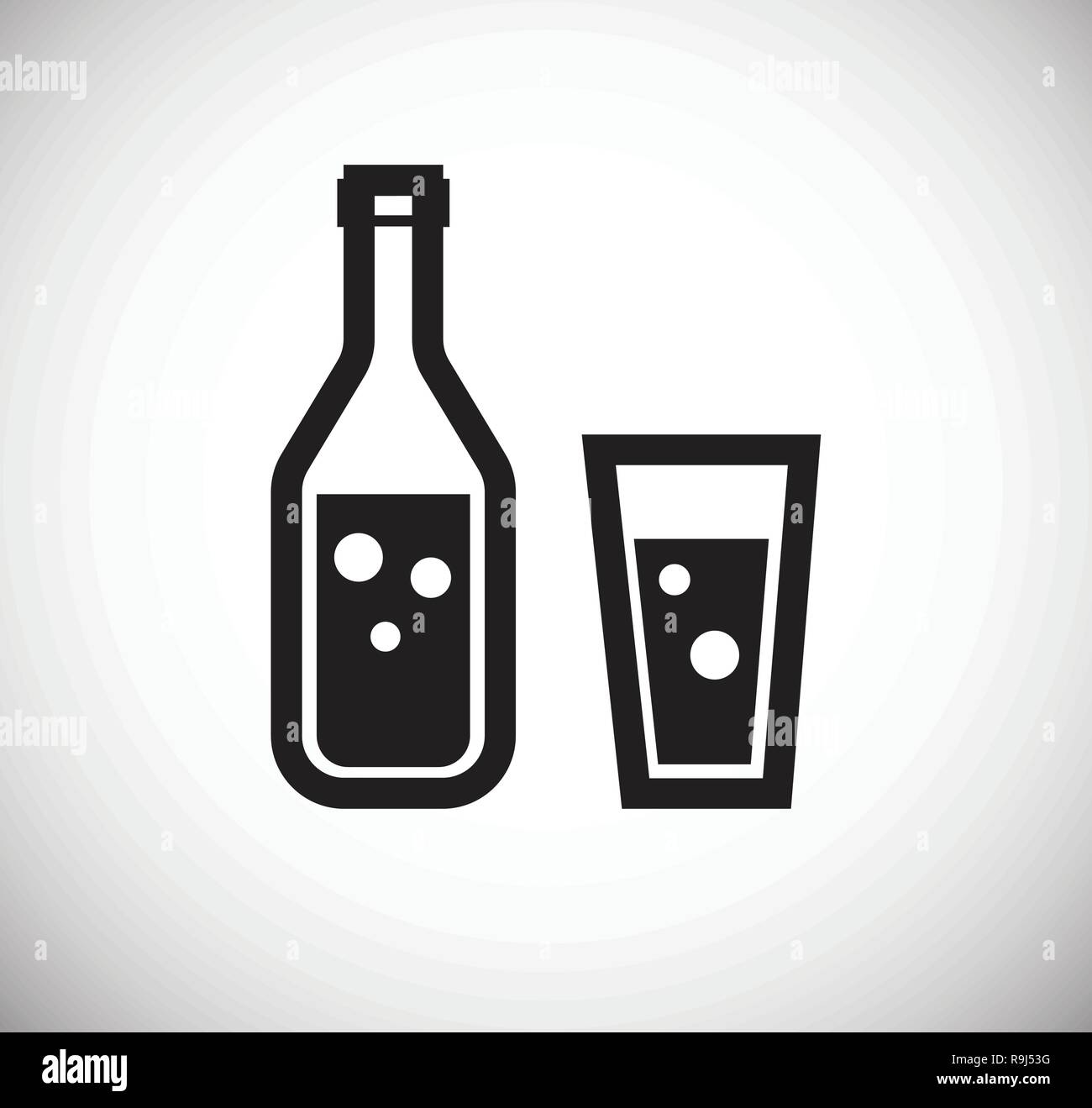 Water bottle icon on white background for graphic and web design ...