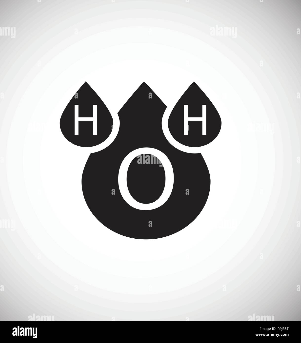 Water formula icon on white background for graphic and web design ...