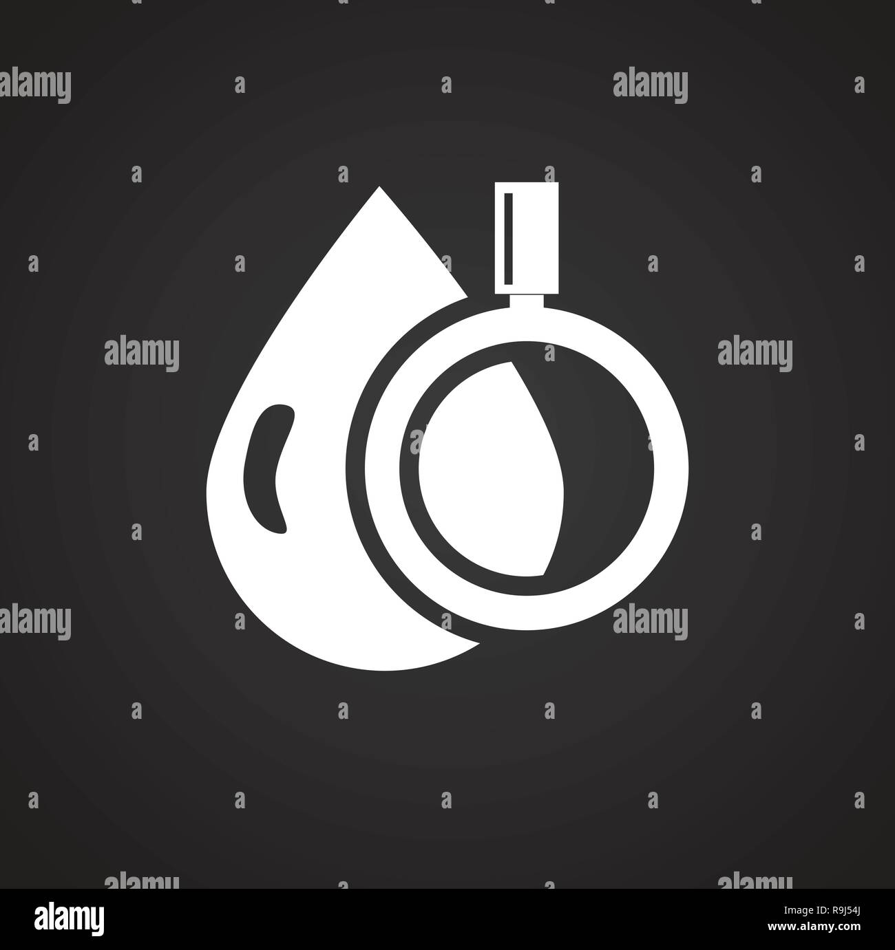 Water control icon on black background for graphic and web design ...