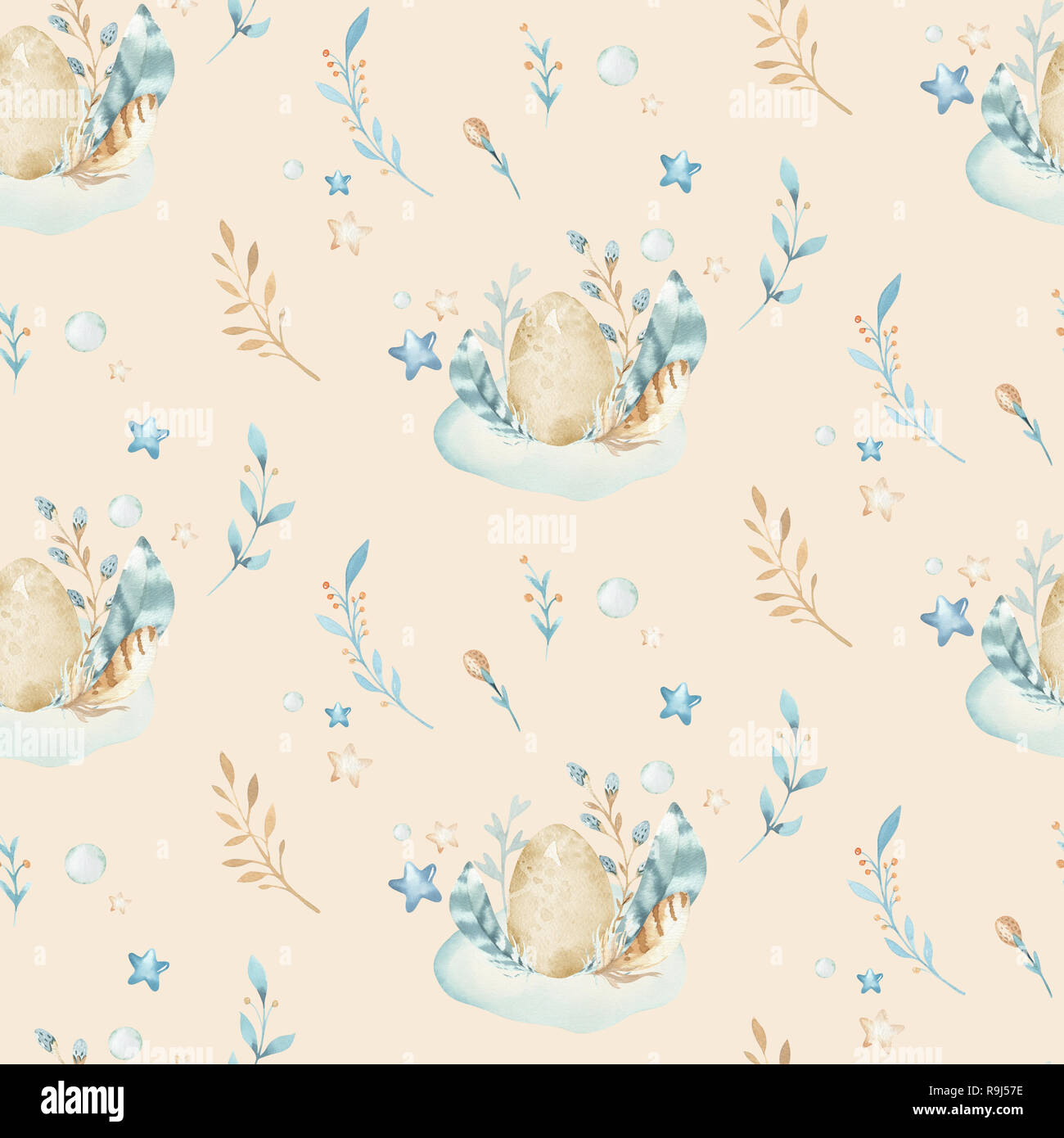 Hand drawing fly cute easter pilot bunny watercolor cartoon bunnies ...