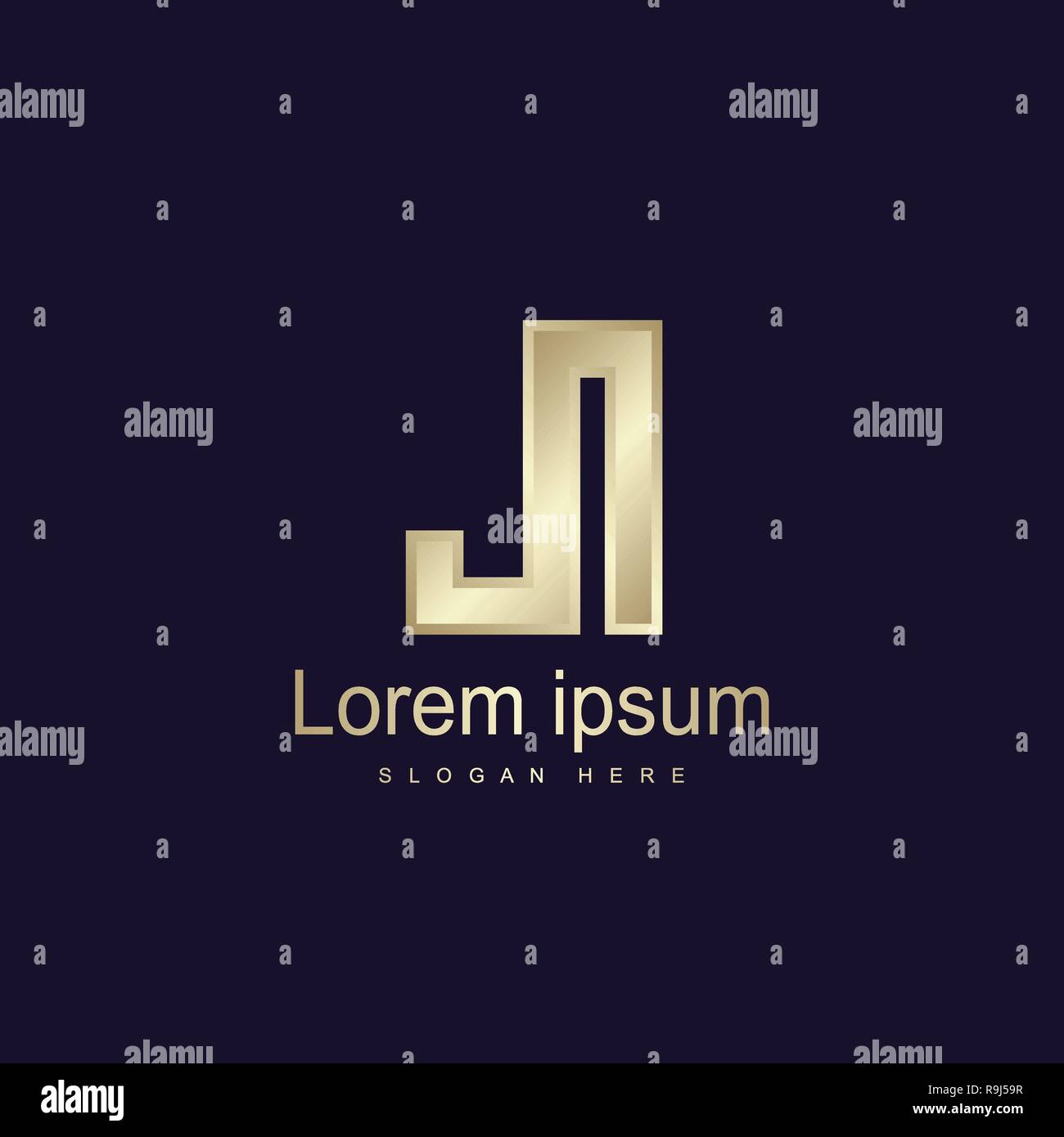 Initial Letter JI Logo Template Vector Design Stock Vector Image & Art ...