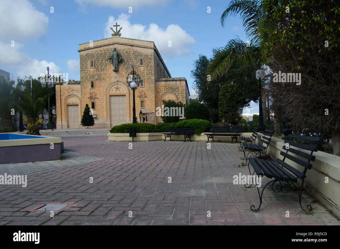 digital painting oil on canvas - Mosta Dome Cathedral St. Mary church ...