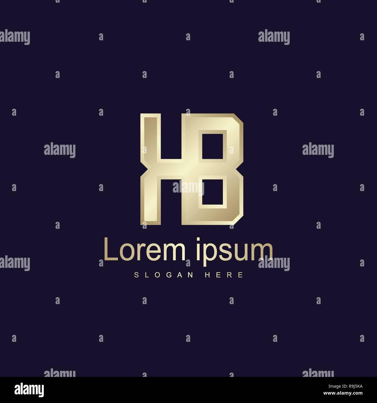 Initial Letter KB Logo Template Vector Design Stock Vector Image & Art ...