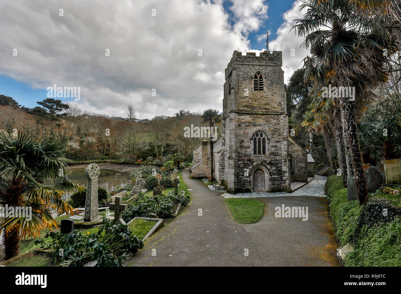 St Just in Roseland Church; Cornwall; UK Stock Photo - Alamy